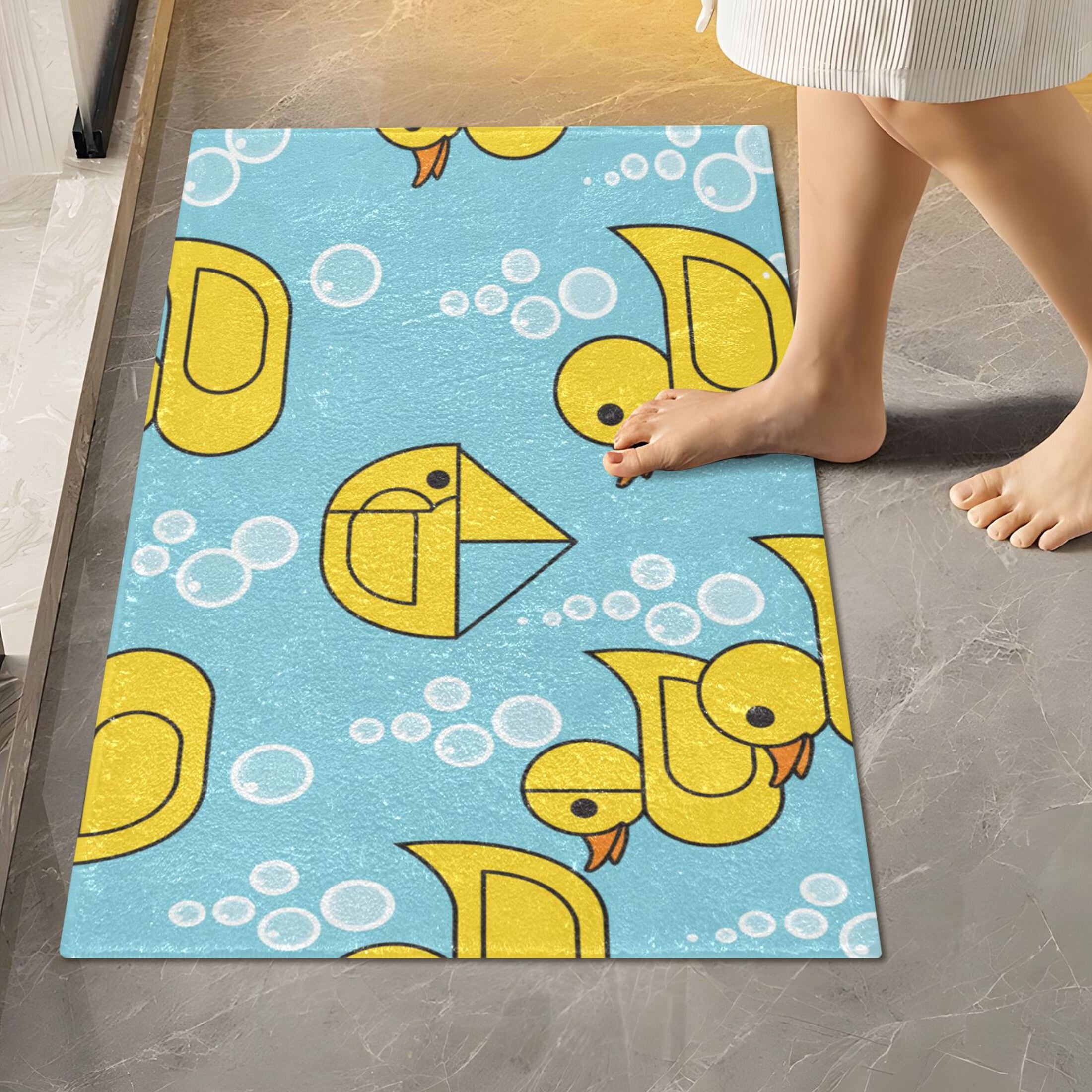 BZSMCE Yellow Ducks Chicken Animal Pattern 2-Piece Non-Slip Absorbent ...