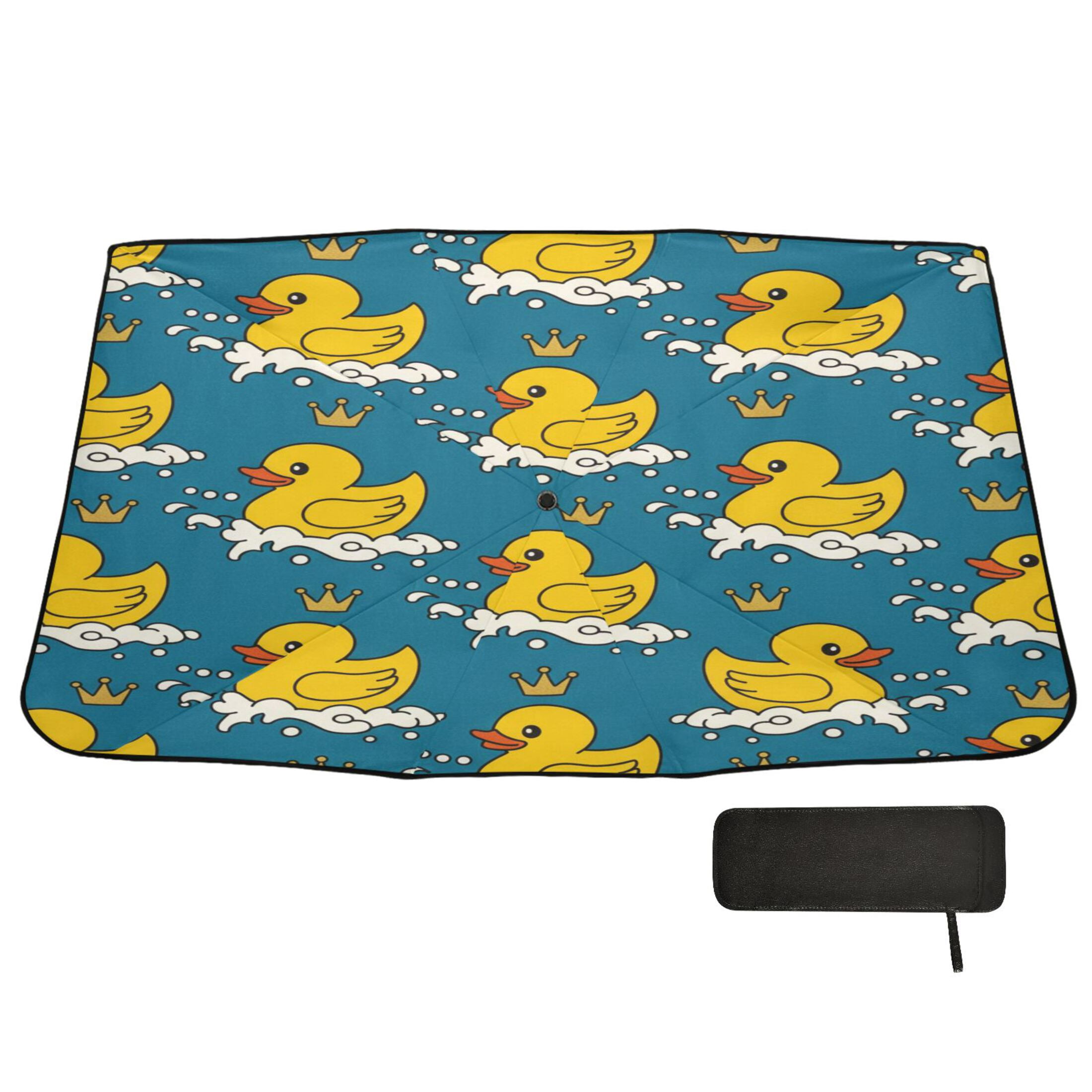 BZSMCE Yellow Rubber Duck and Golden Crown Car Windshield Foldable ...