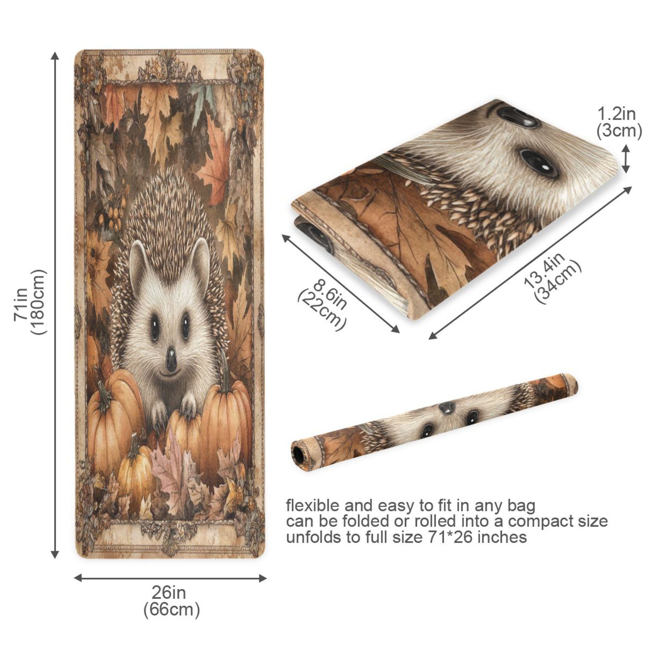 BZSMCE Yoga Mat Women Cute Hedgehog Pattern Fitness Mat - Walmart.com