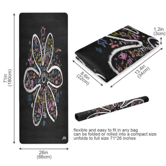 BZSMCE Yoga Mat Women Fitness Mat Flower Of Fun Pattern - Walmart.com