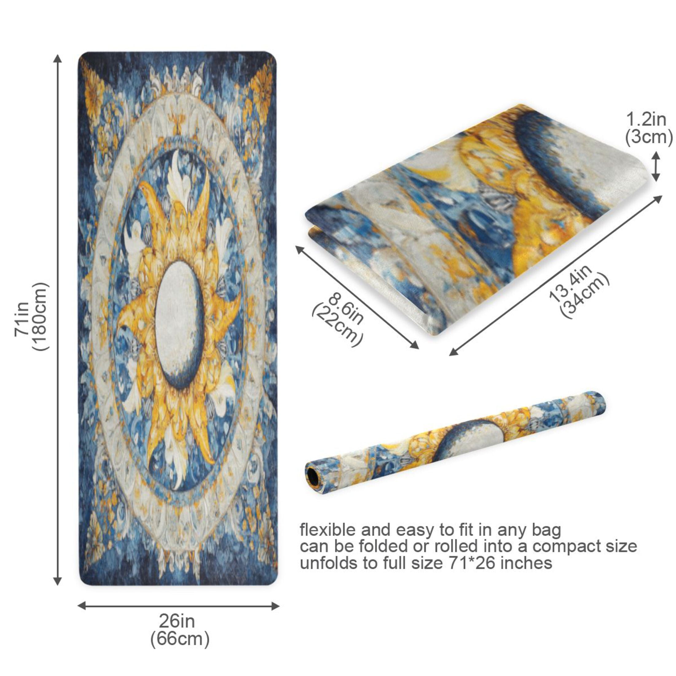 BZSMCE Yoga Mat Women Fitness Mat Golden Sun and Moon Pattern - Walmart.com