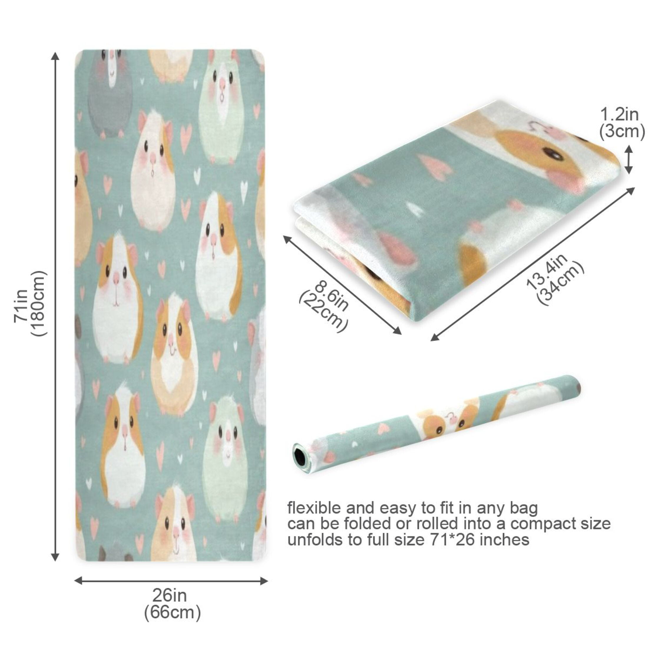 BZSMCE Yoga Mat Women Fitness Mat Heart Guinea Pig Pattern - Walmart.com
