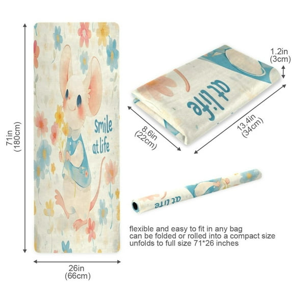 BZSMCE Yoga Mat Women Fitness Mat Imgi_62_ffyy4_cute_little_watercolor ...