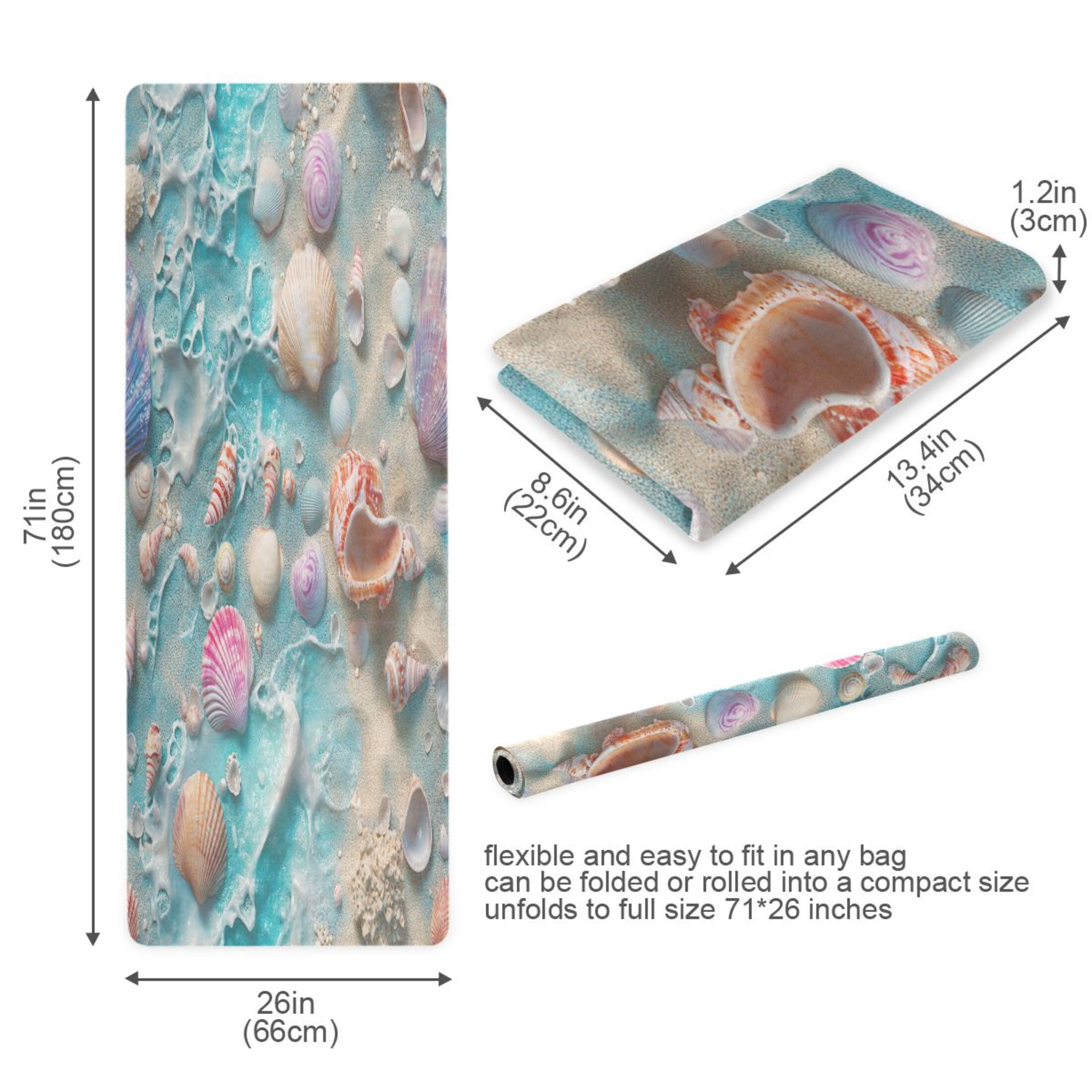 BZSMCE Yoga Mat Women Seashells Beach Fitness Mat - Walmart.com