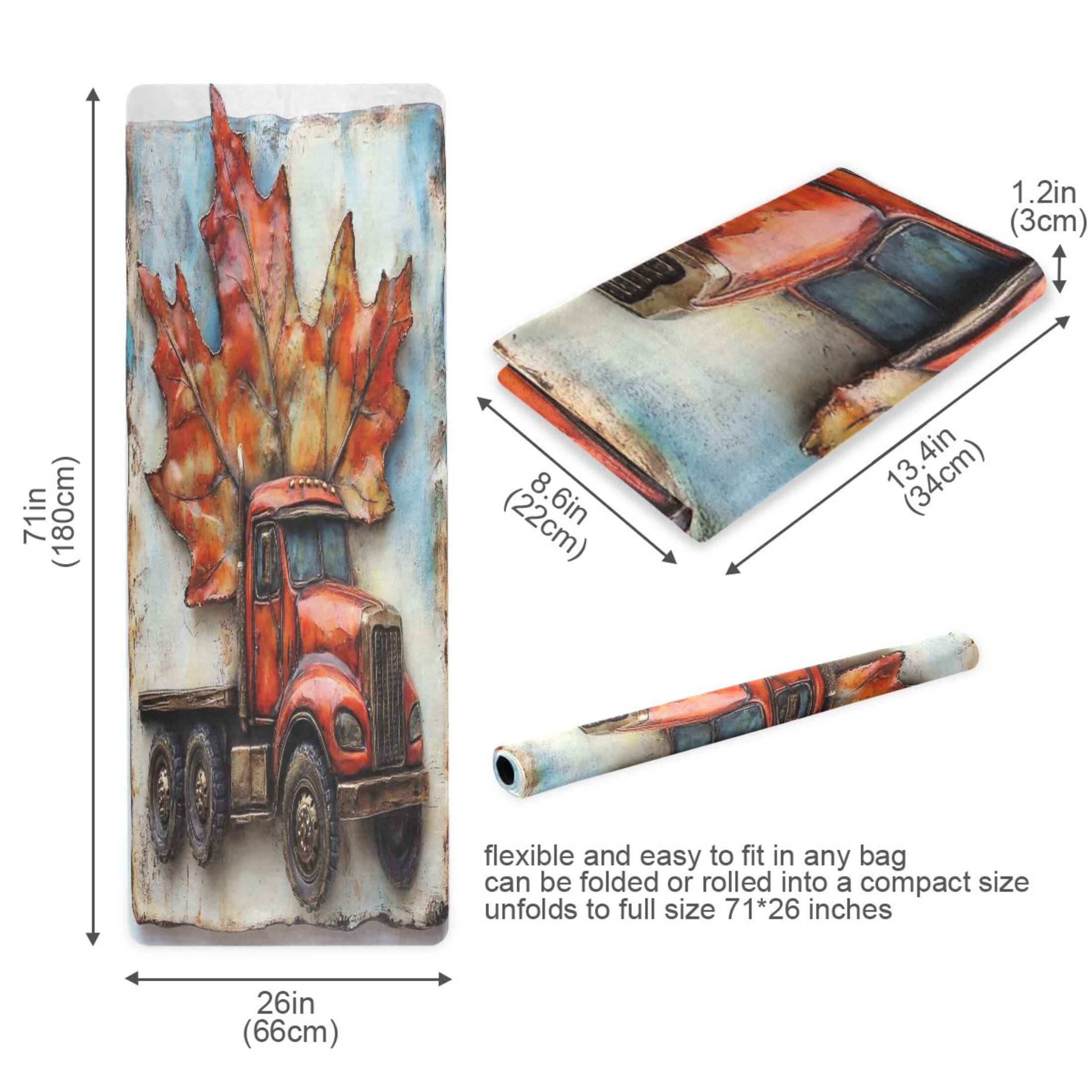 BZSMCE Yoga Mat Women Truck with Large Maple Leaf Fitness Mat - Walmart.com