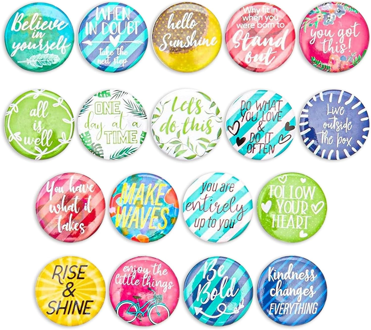BZUEPRS 18 Pack Colorful Inspirational Magnets for School, Work ...