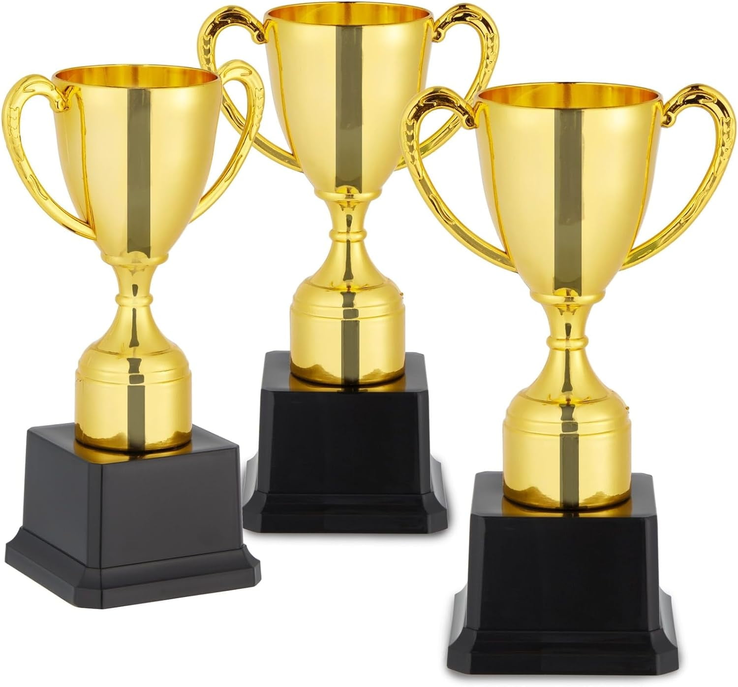 BZUEPRS 3 Pack 7 Inch Gold Plastic Trophies for Kids - Award Trophy Cup ...