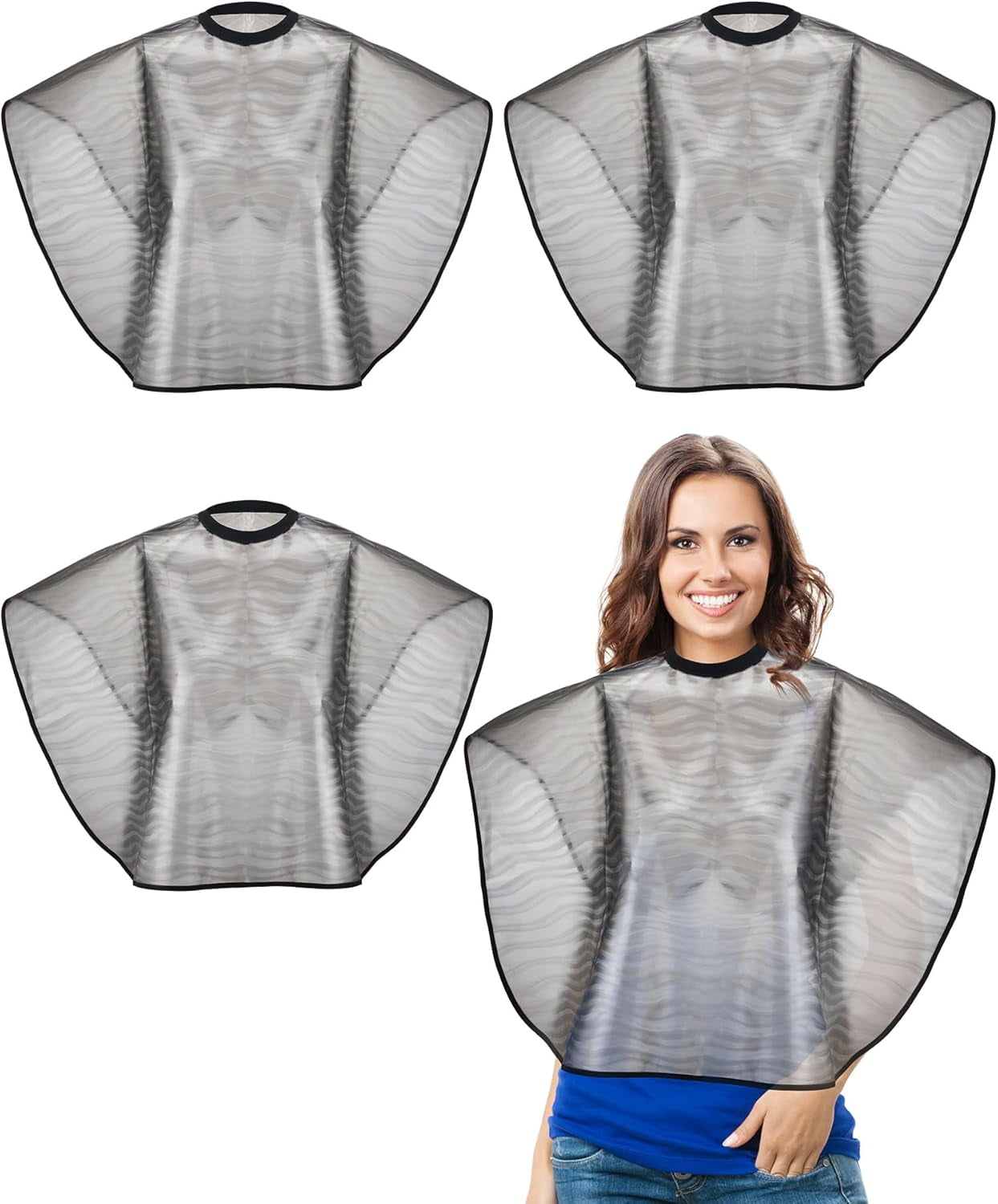 BZUEPRS 4 Pieces Hair Dye Cape Shampoo Capes for Salons Waterproof Hair ...