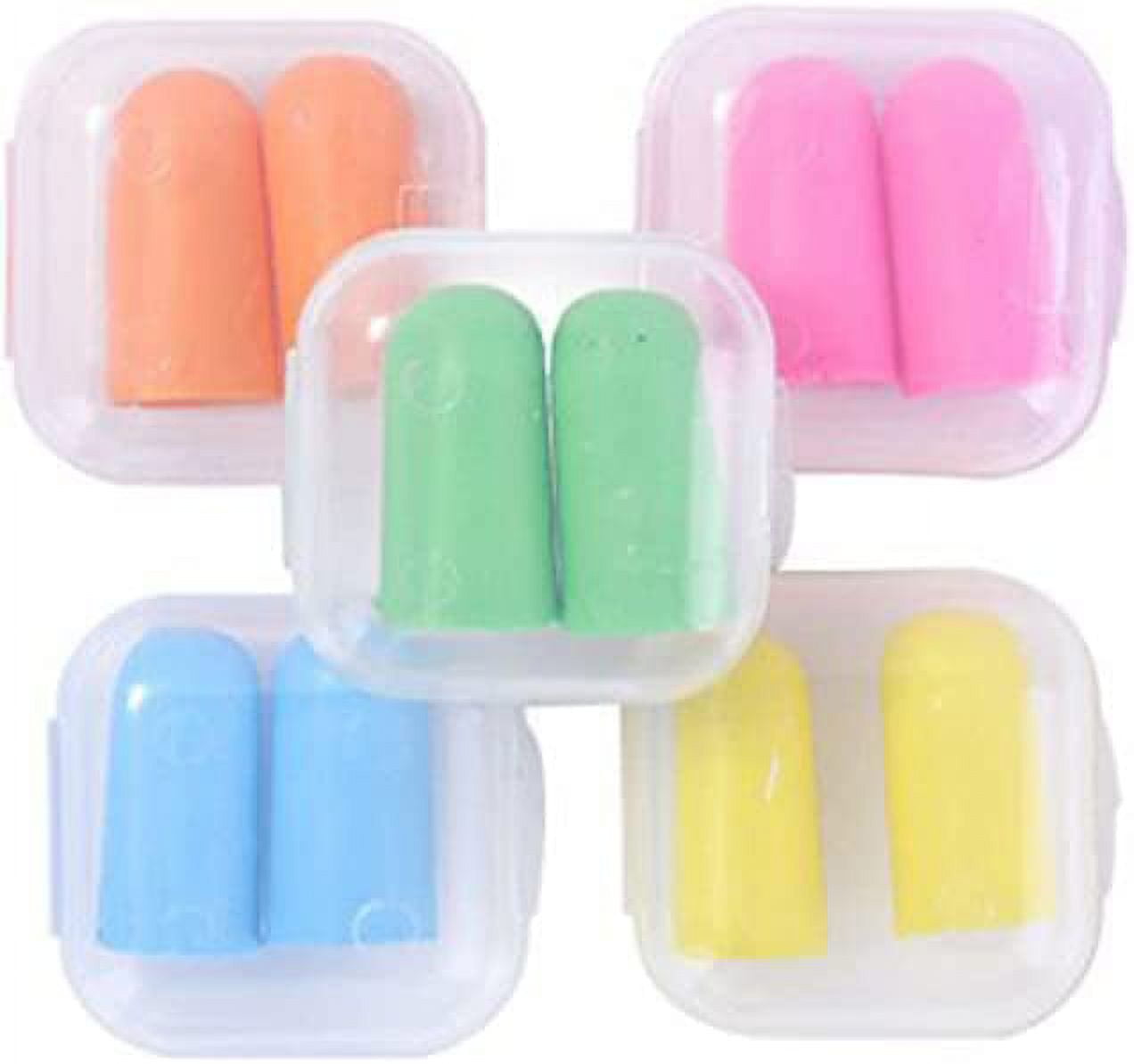BZUEPRS 5 Pairs Soft Foam Hearing Protection Earplugs with Case ...
