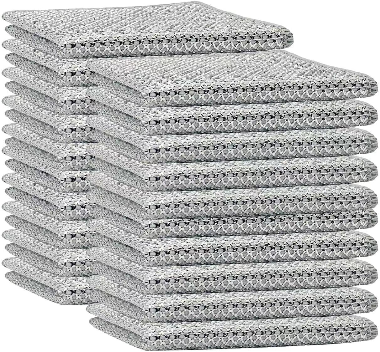 BZUEPRS Non Scratch Wire Dishcloth Wet and Dry Dishwashing Rag Scrub ...