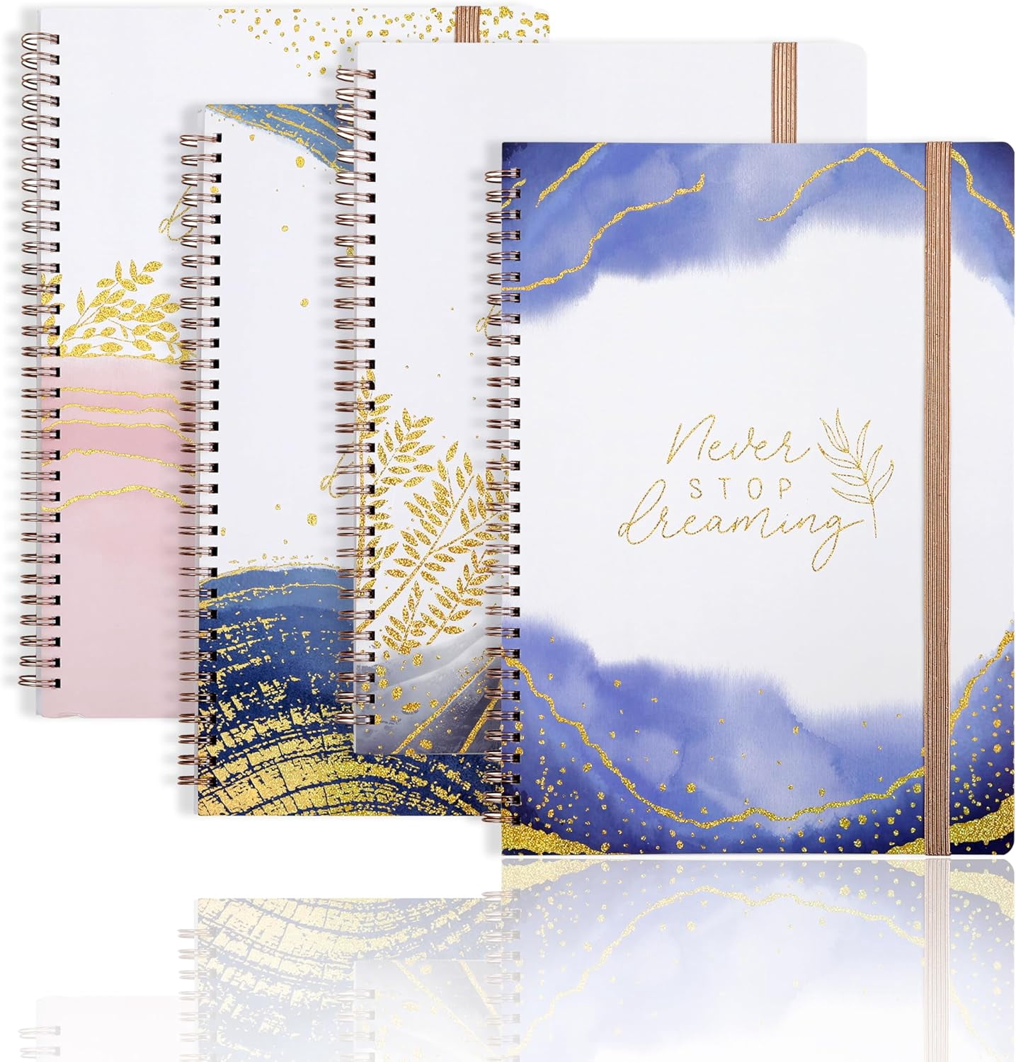 BZUEPRS a5 Notebooks 4 Pieces, Double Spiral Notebook a5, 360° Flip ...