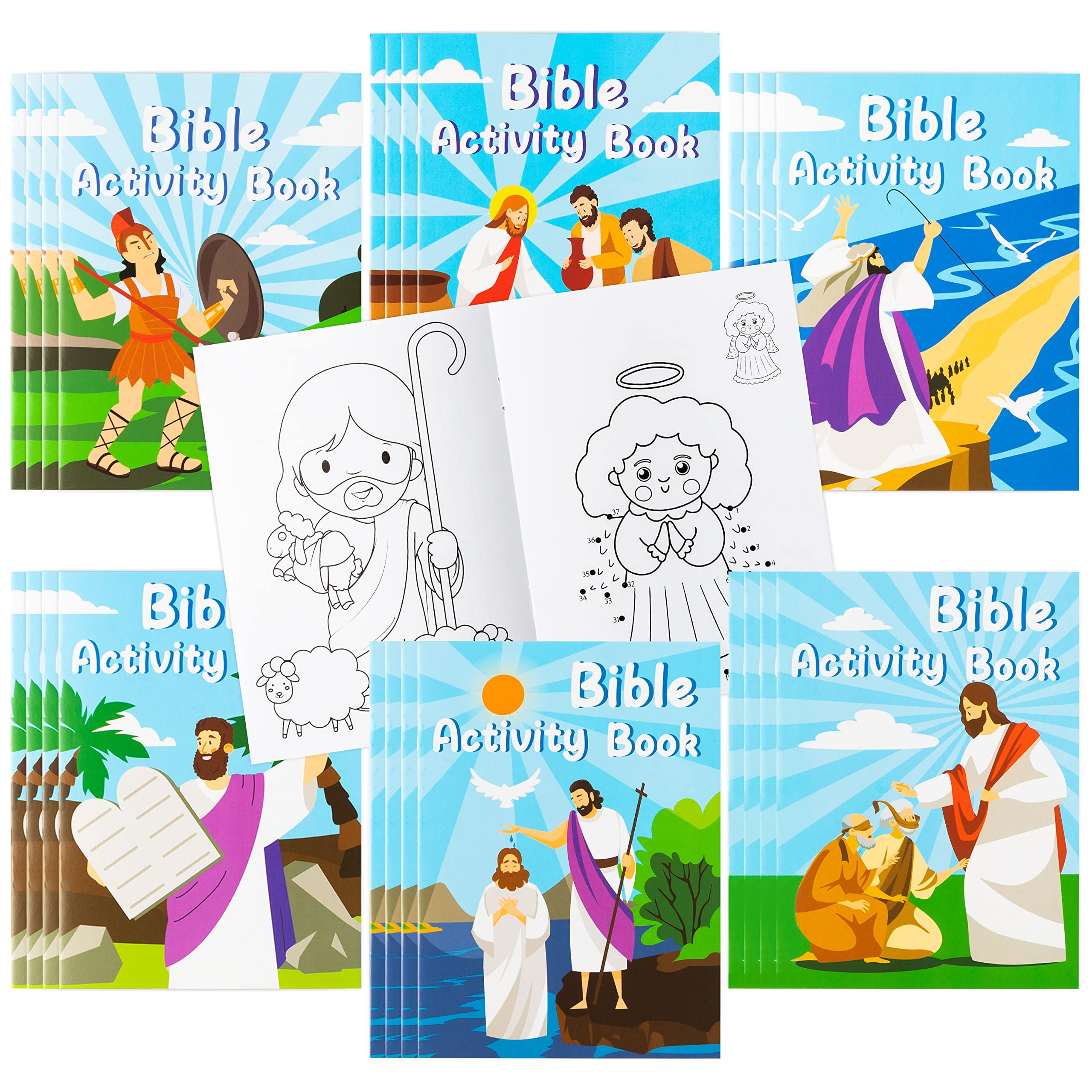BZaber Bible Religious Easter Coloring Books - 24Pcs Bible Kids DIY Art ...