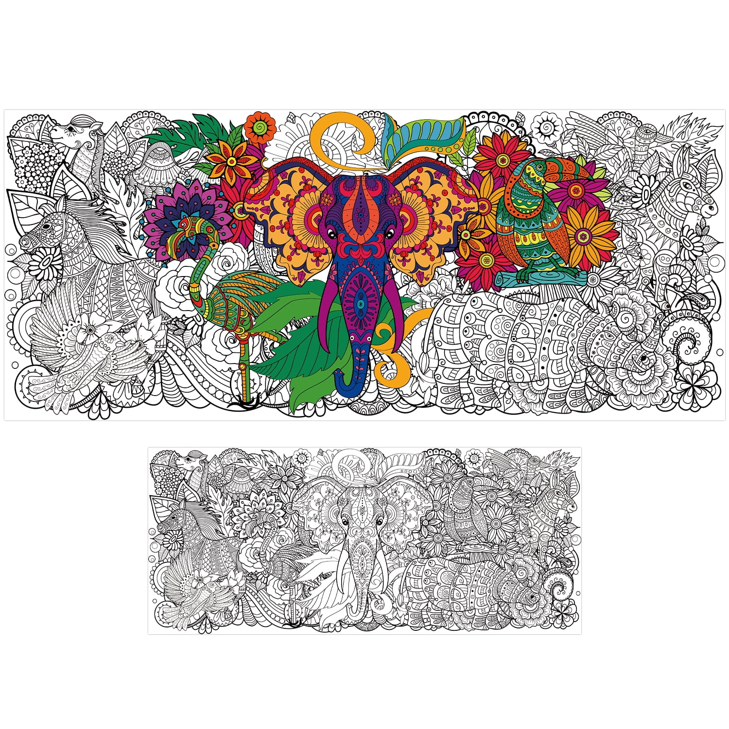 BZaber Giant Mandala Coloring Posters Wall Art Decor, Jumbo Coloring ...