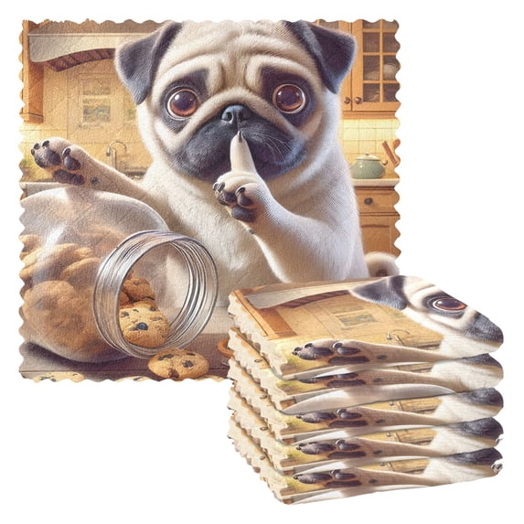 Ba Dou Eats Biscuits Kitchen Cloth Dish Towels for Drying Washing ...