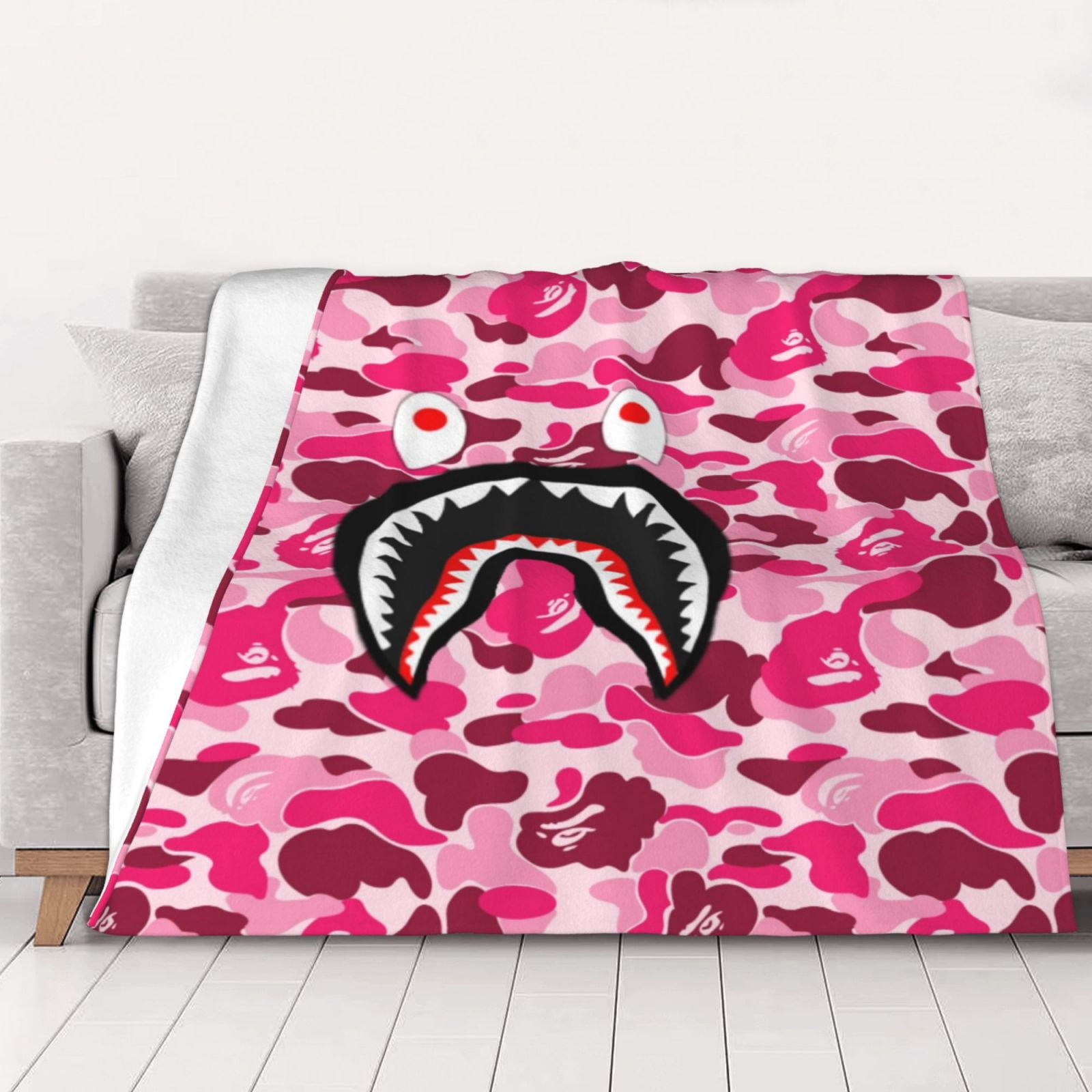 Ba-Pe Fleece Blanket Super Soft Cozy Throw Blanket, for Man Woman Old ...