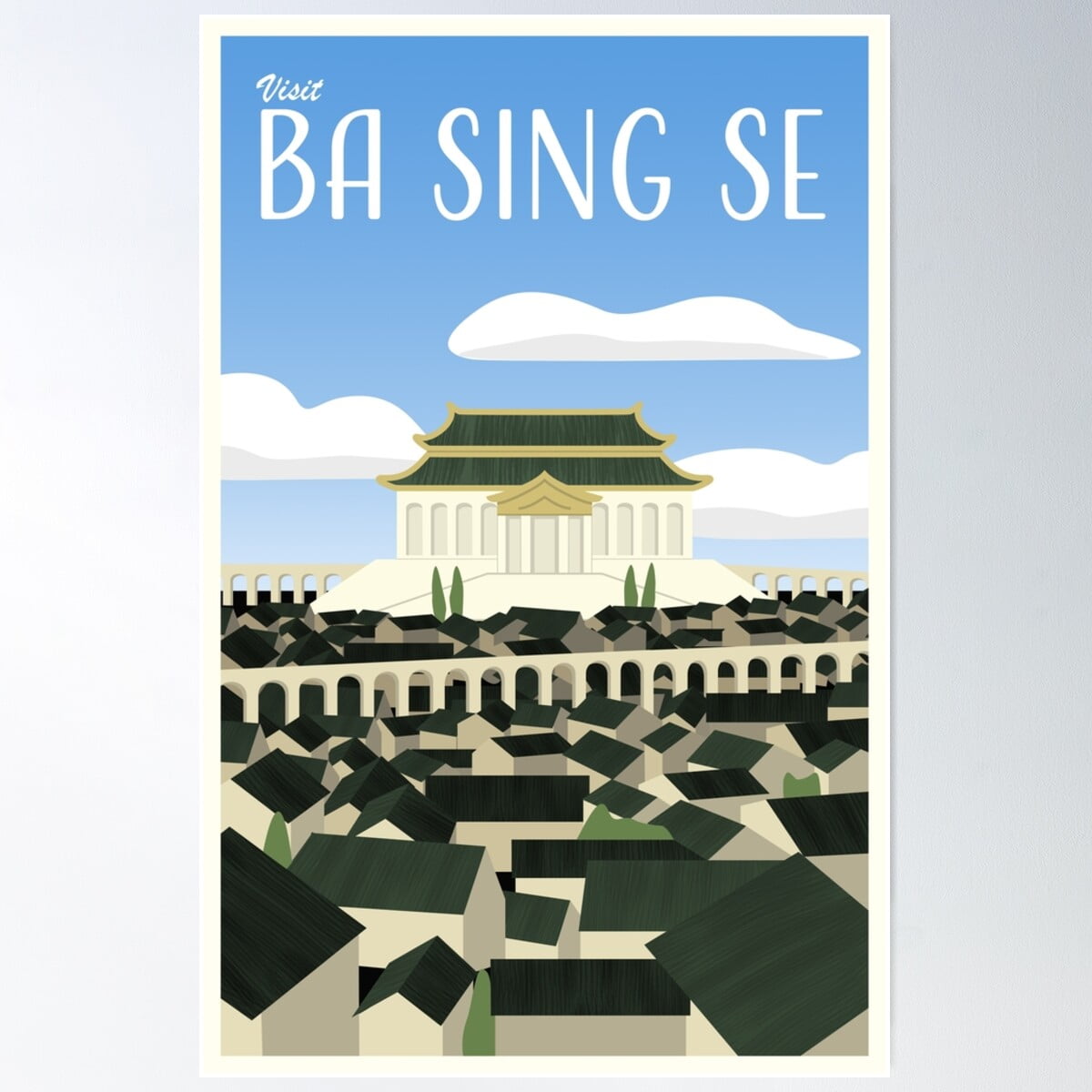 Ba Sing Se Travel Poster Poster Wall Art, Modern Wall Decor For Living ...