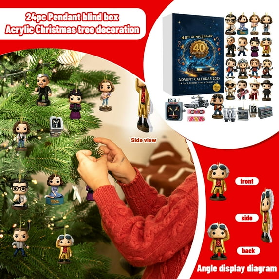 Ba-ck t-o Fu-ture 40th Anniversary 2025 Advent Calendar Acrylic Pendant ...