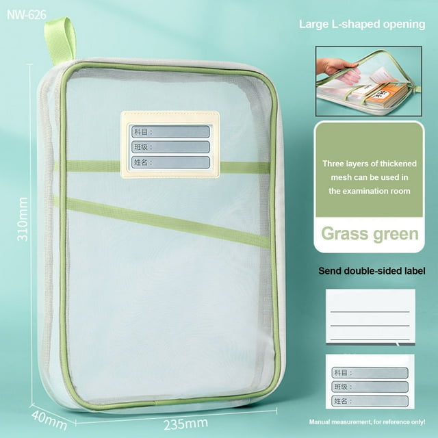 Ba^cktos^chool Mesh File Storage Bag, Heavy-Duty Padded Design ...