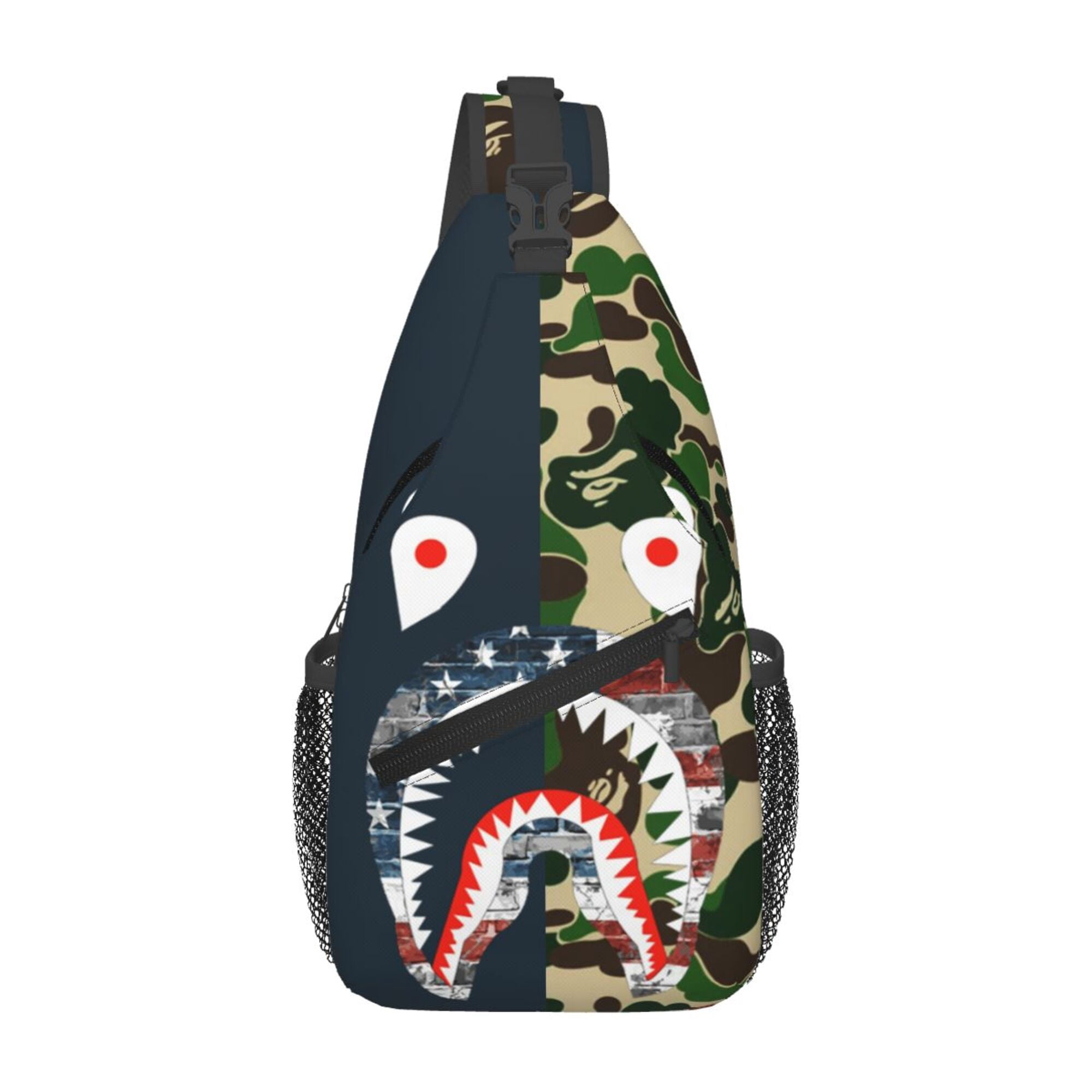 Bape Cross Chest Bag Crossbody Shoulder Bag Backpack Sling Diagonally ...