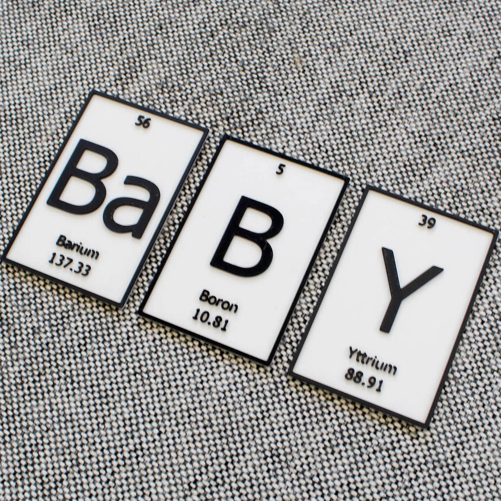 BaBY | Periodic Table of Elements Wall, Desk or Shelf Sign - Walmart.com