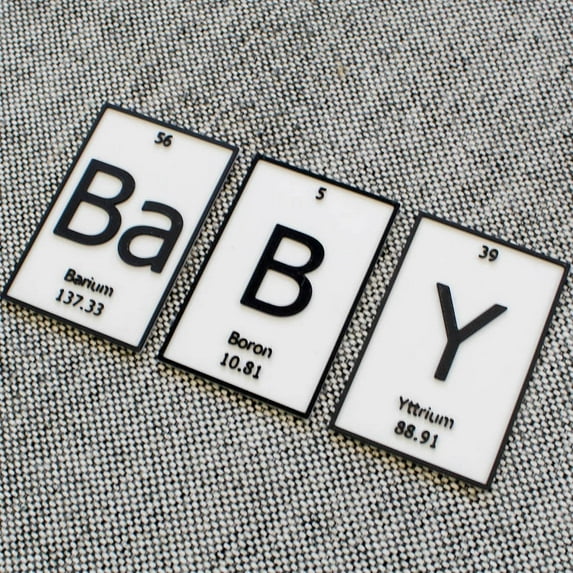 BaBY | Periodic Table of Elements Wall, Desk or Shelf Sign - Walmart.com