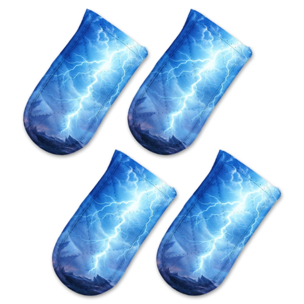 BaHomeck Pot Handle Holder Covers 4Pcs, Lightning Strike Epic Fantasy ...