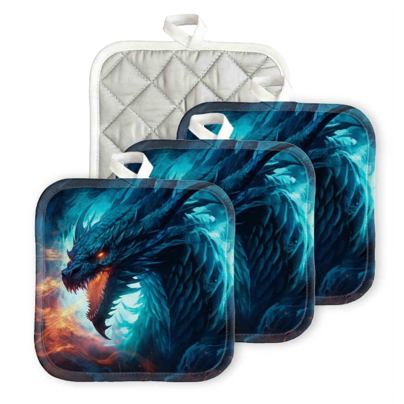 BaHomeck Pot Holders 4pcs dacron Made Square heat-resisting mat Machine ...