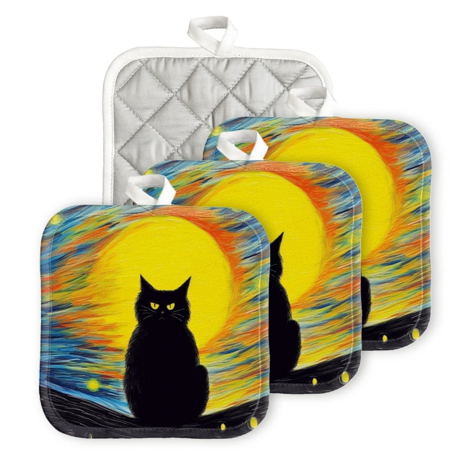 BaHomeck Pot Holders 4pcs dacron Made Square heat-resisting mat Machine ...