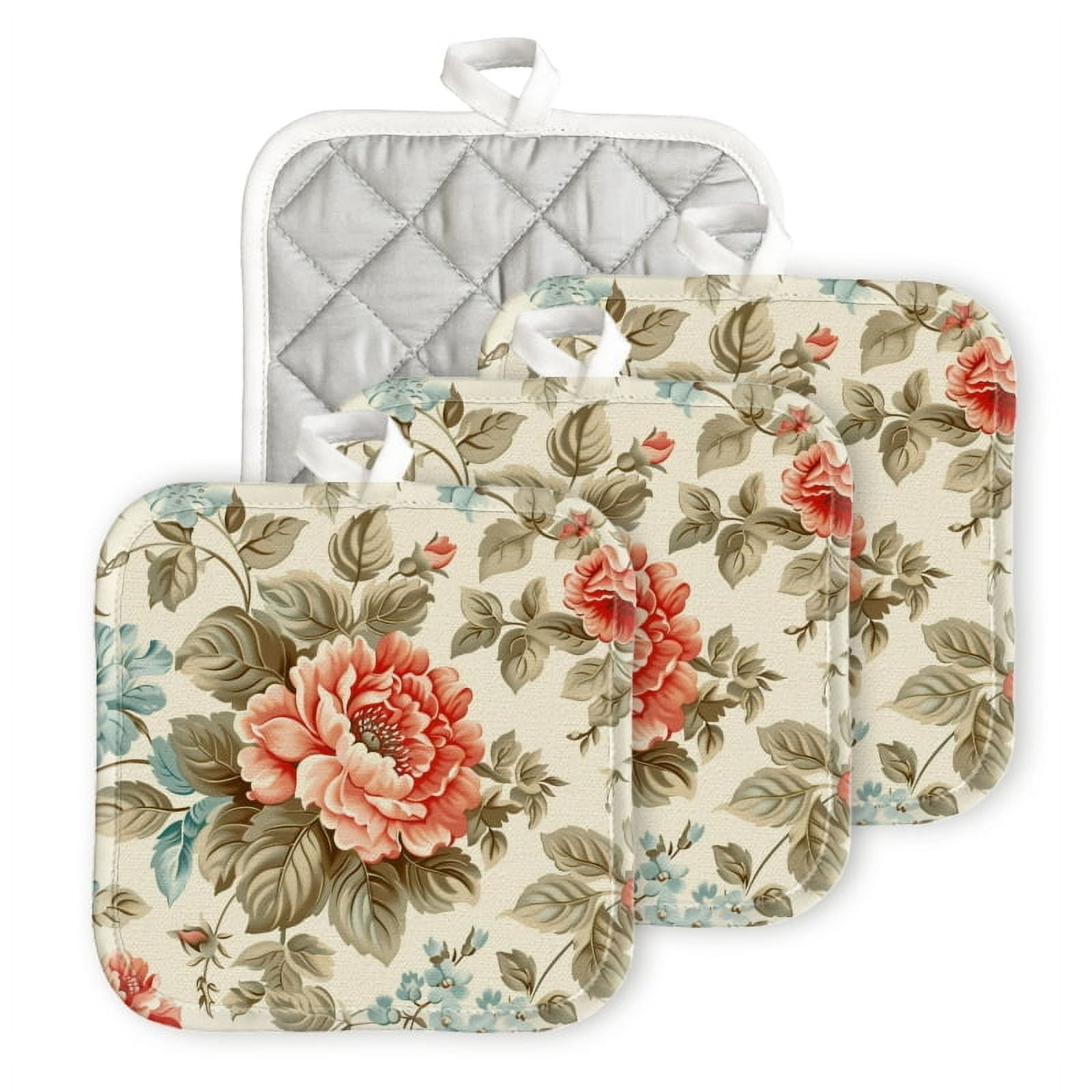 BaHomeck Pot Holders 4pcs dacron Made Square heat-resisting mat Machine ...