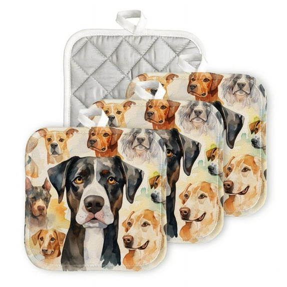 BaHomeck Pot Holders 4pcs dacron Made Square heat-resisting mat Machine ...