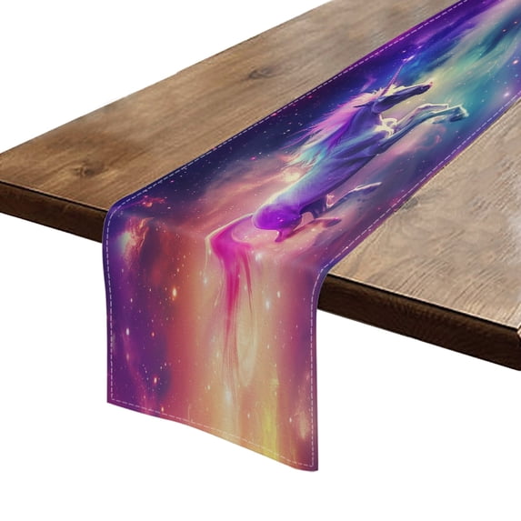 BaHomeck Table Runner 13*72 In,Set Of 1 Beautiful Unicorn Soaring ...