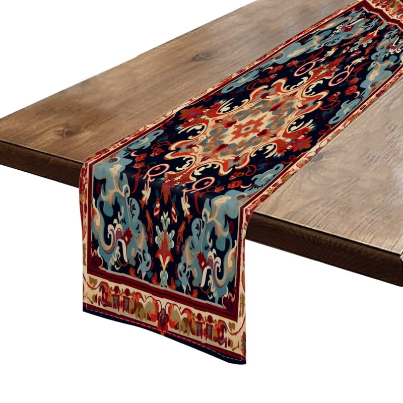 BaHomeck Table Runner 13*72 In,Set Of 1 Carpet Design With Traditional ...