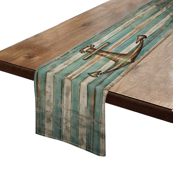 BaHomeck Table Runner 13*72 In,Set Of 1 Nautical Theme With Featuring ...