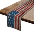 BaHomeck Table Runner 13*72 In,Set Of 1 Vintage American Flag Painted ...