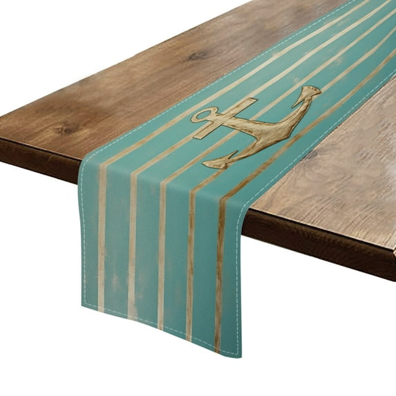 BaHomeck Table Runner 13*72 In,Set Of 1 Vintage Nautical Anchor On ...