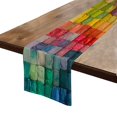 BaHomeck Table Runner 13*72 In,Set Of 1 Wall Of Squares Made From ...
