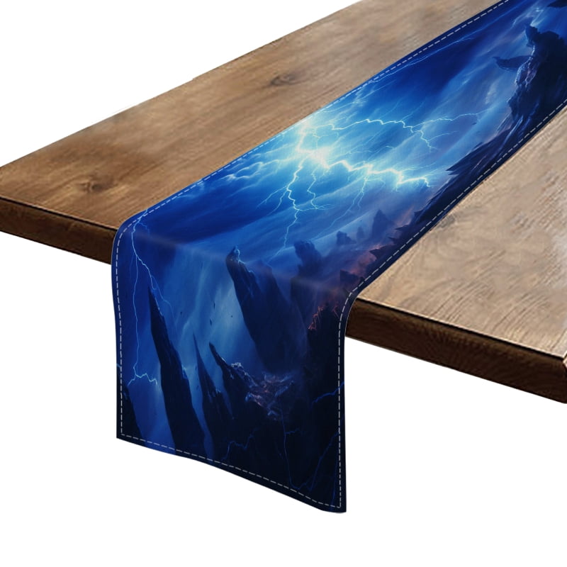 BaHomeck Table Runner 13*72 In,Set Of 1 Lightning Strike Epic Fantasy ...