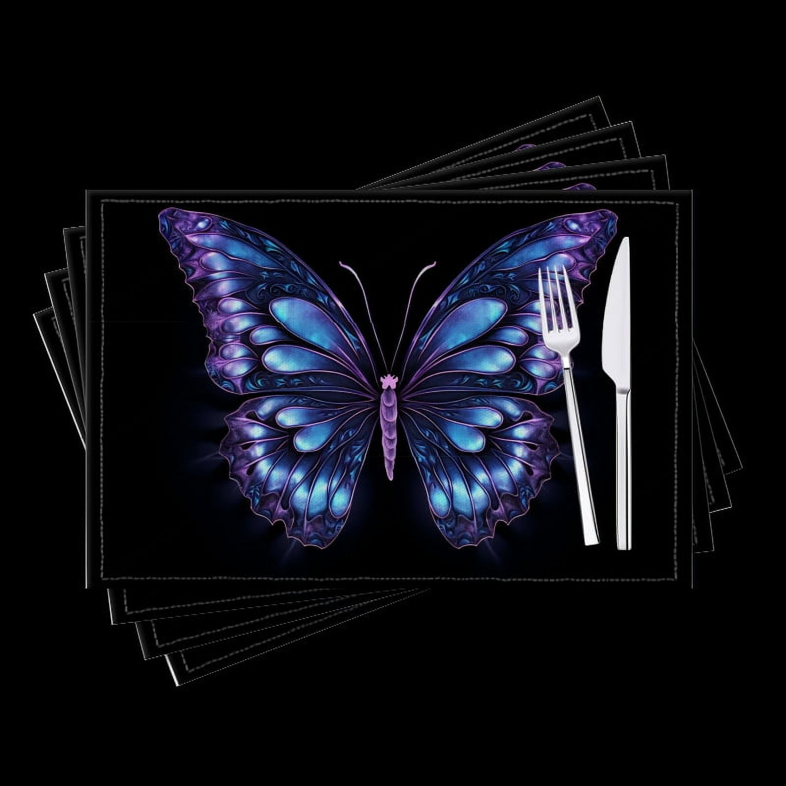 BaHomeck placemats Set of 4 Beautiful Butterfly With Wings In The ...