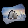 BaHomeck placemats Set of 4 Cute Penguins In Love And Standing On The ...