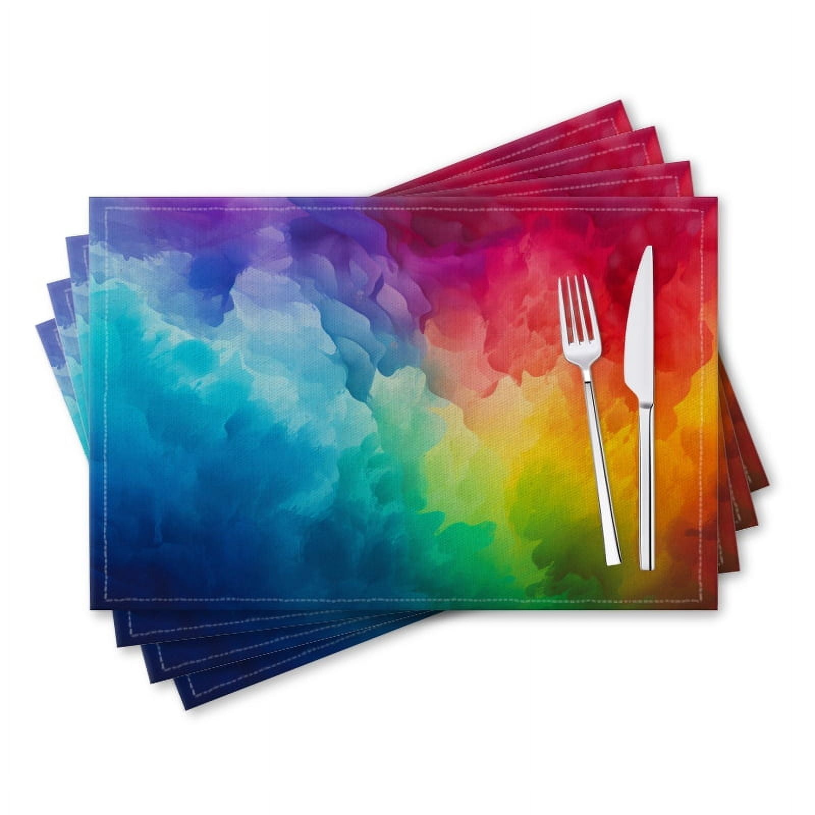 BaHomeck placemats Set of 4 rectangle Linen Cotton Placemats for Dining ...