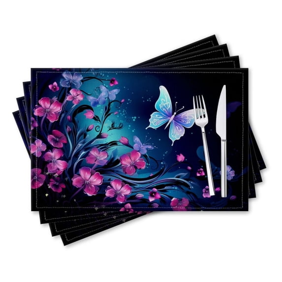 BaHomeck placemats Set of 4 rectangle Linen Cotton Placemats for Dining ...