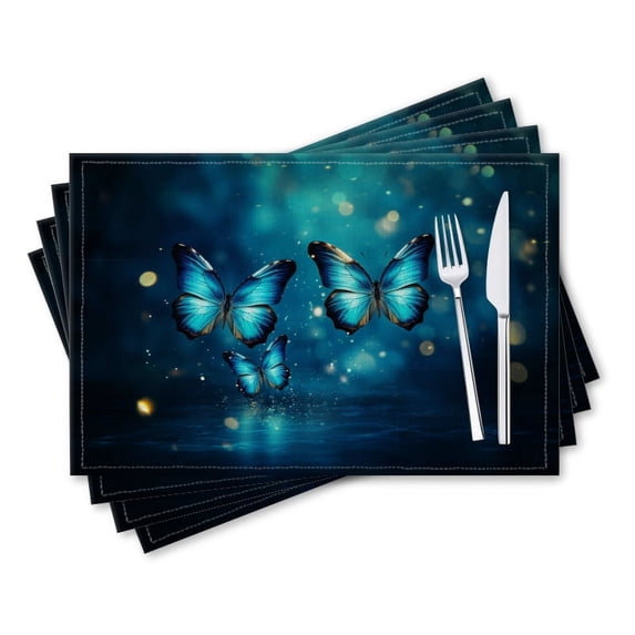 BaHomeck placemats Set of 4 rectangle Linen Cotton Placemats for Dining ...