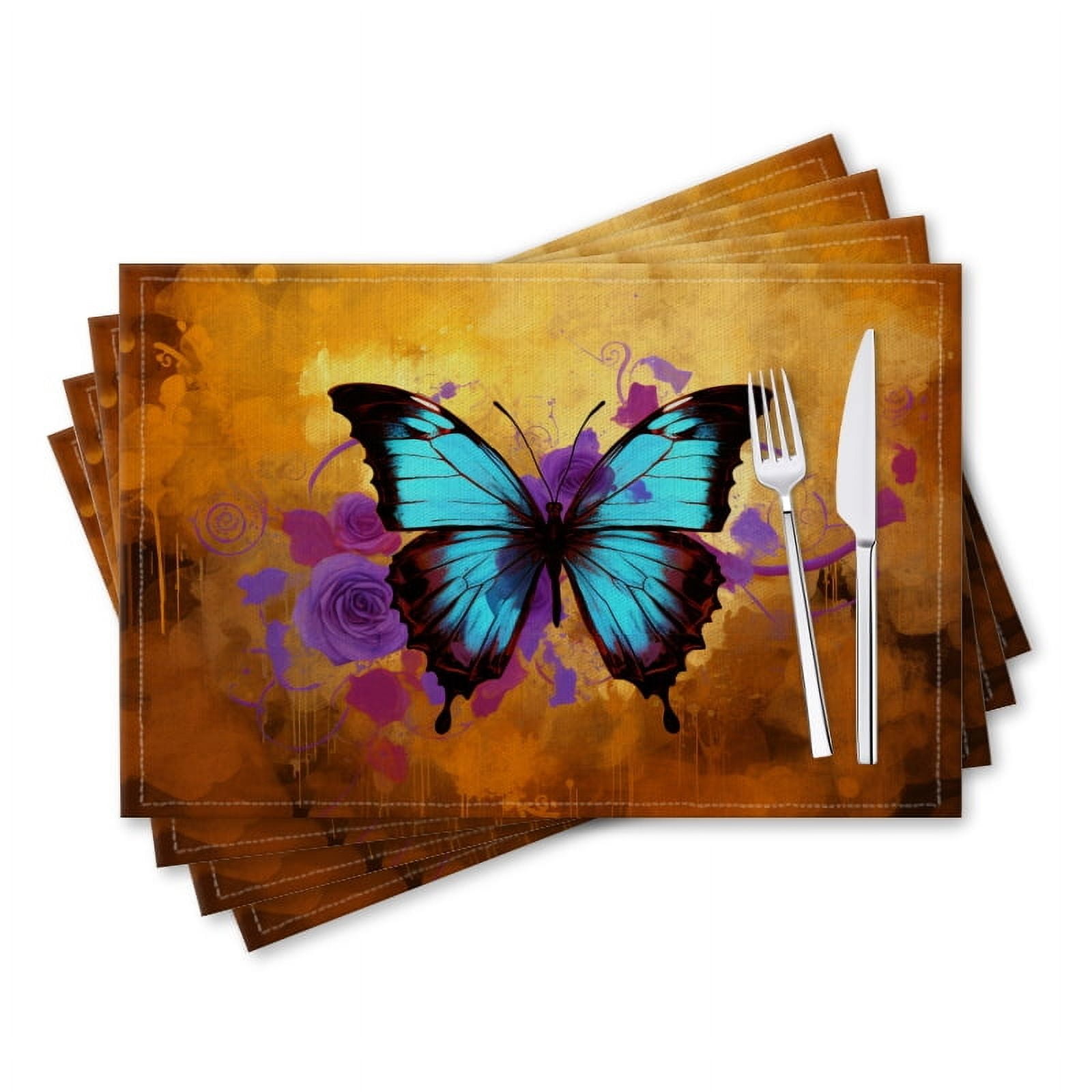 BaHomeck placemats Set of 4 rectangle Linen Cotton Placemats for Dining ...