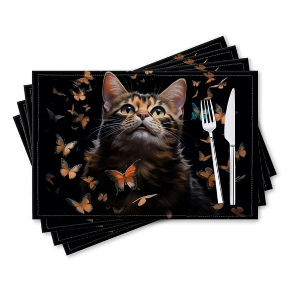 BaHomeck placemats Set of 4 rectangle Linen Cotton Placemats for Dining ...