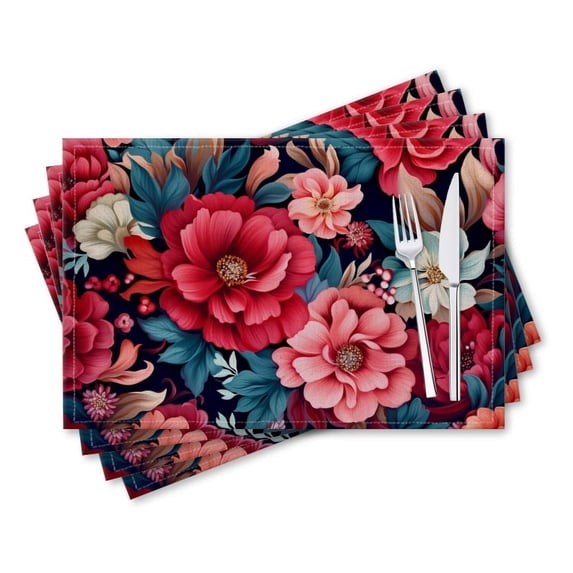BaHomeck placemats Set of 4 rectangle Linen Cotton Placemats for Dining ...