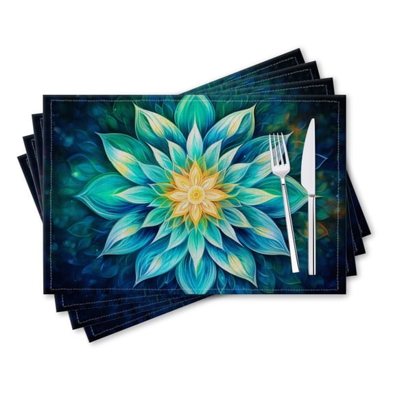 BaHomeck placemats Set of 4 rectangle Linen Cotton Placemats for Dining ...