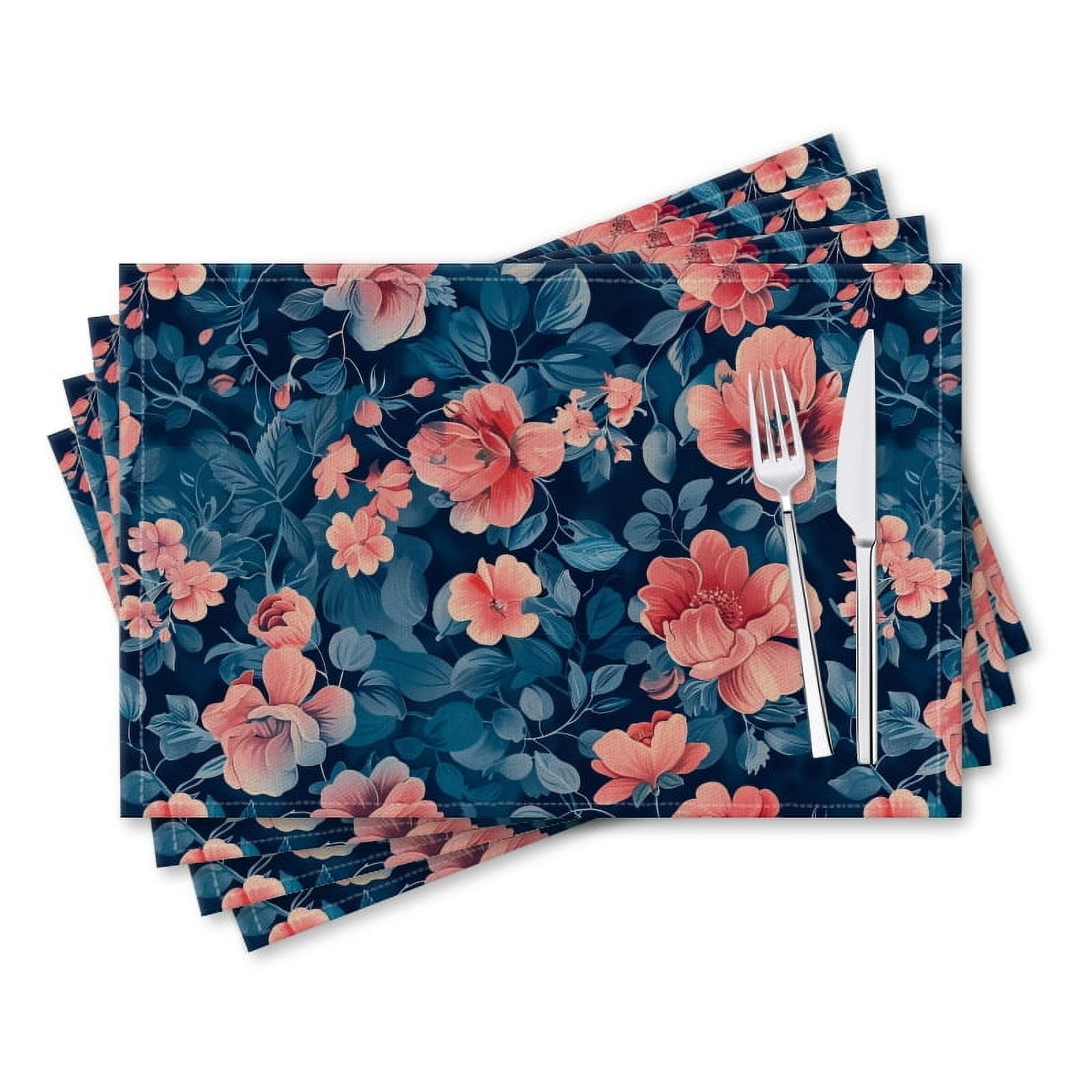 BaHomeck placemats Set of 4 rectangle Linen Cotton Placemats for Dining ...