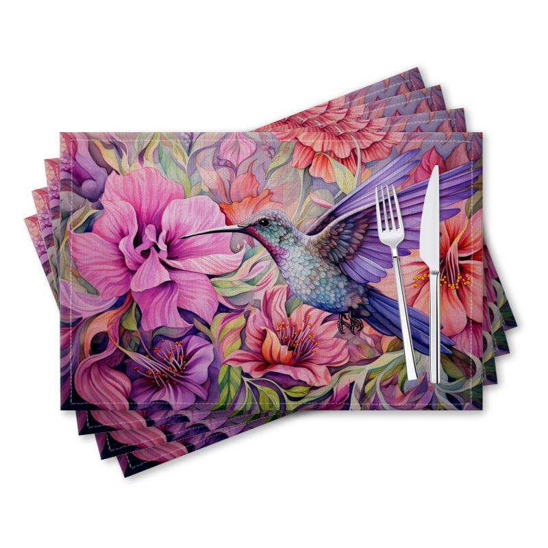 BaHomeck placemats Set of 4 rectangle Linen Cotton Placemats for Dining ...