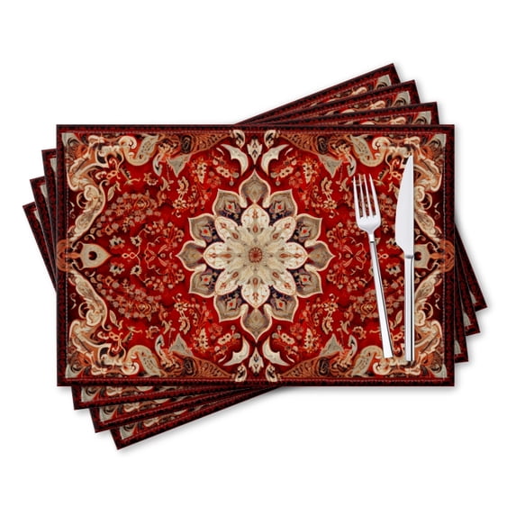 BaHomeck placemats Set of 4 rectangle Linen Cotton Placemats for Dining ...