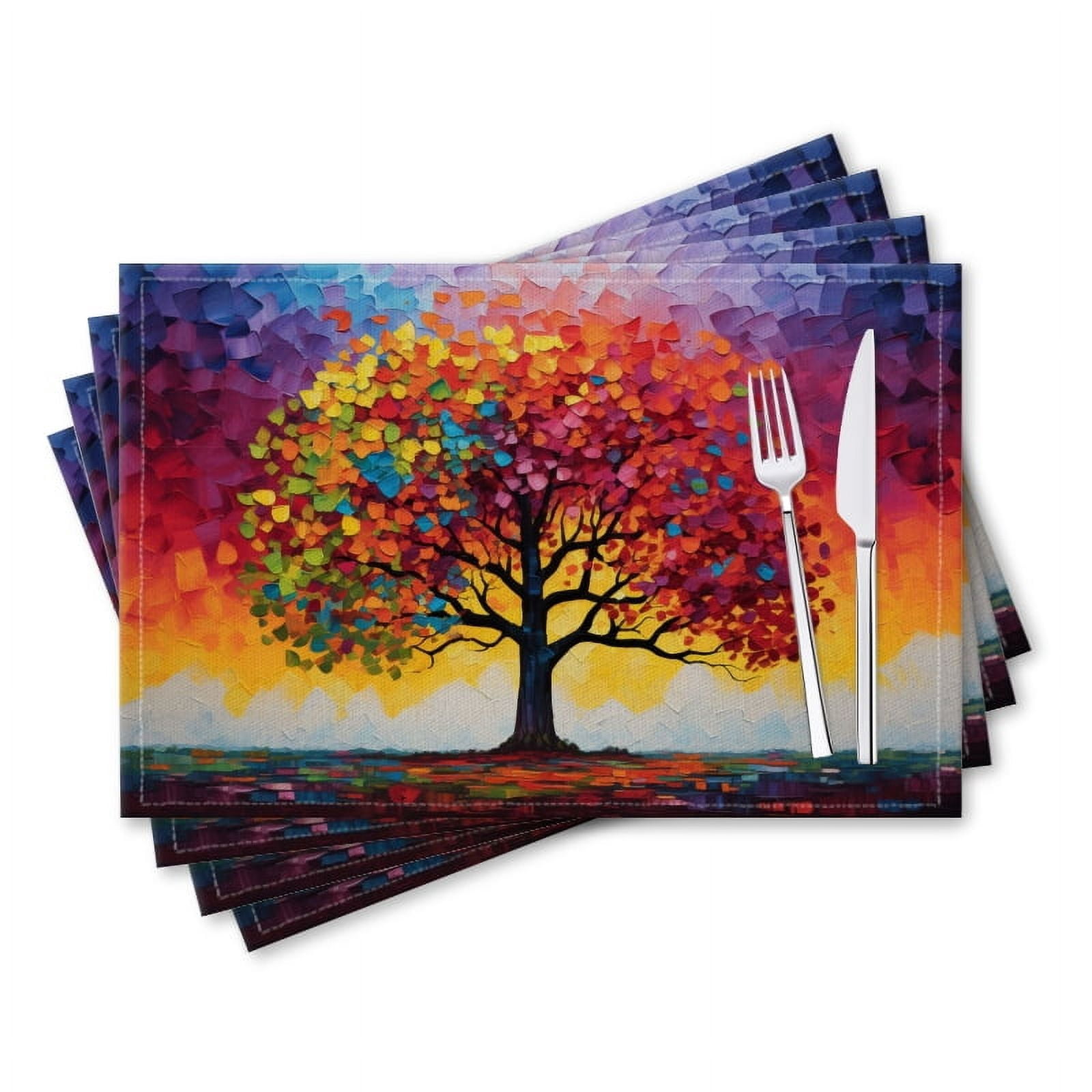 BaHomeck placemats Set of 4 rectangle Linen Cotton Placemats for Dining ...